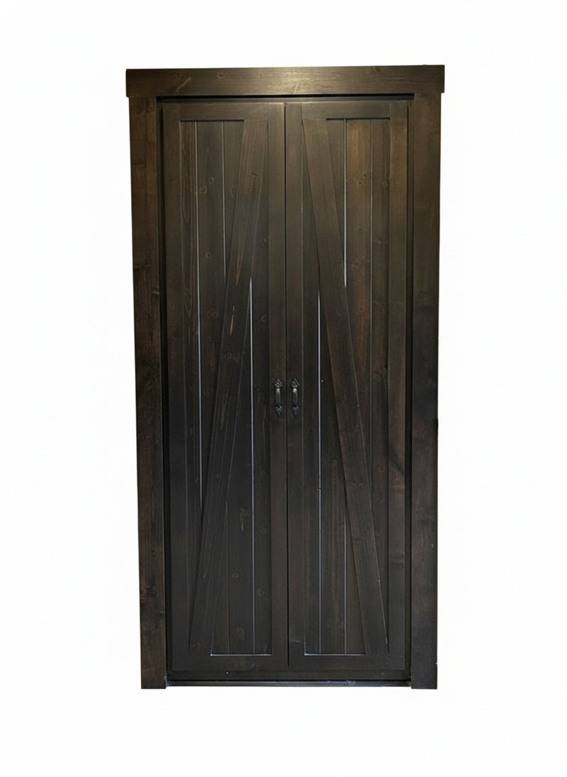 Country Door Barn Doors on a Hidden Bookcase Door – Real Wood by Hide-A ...