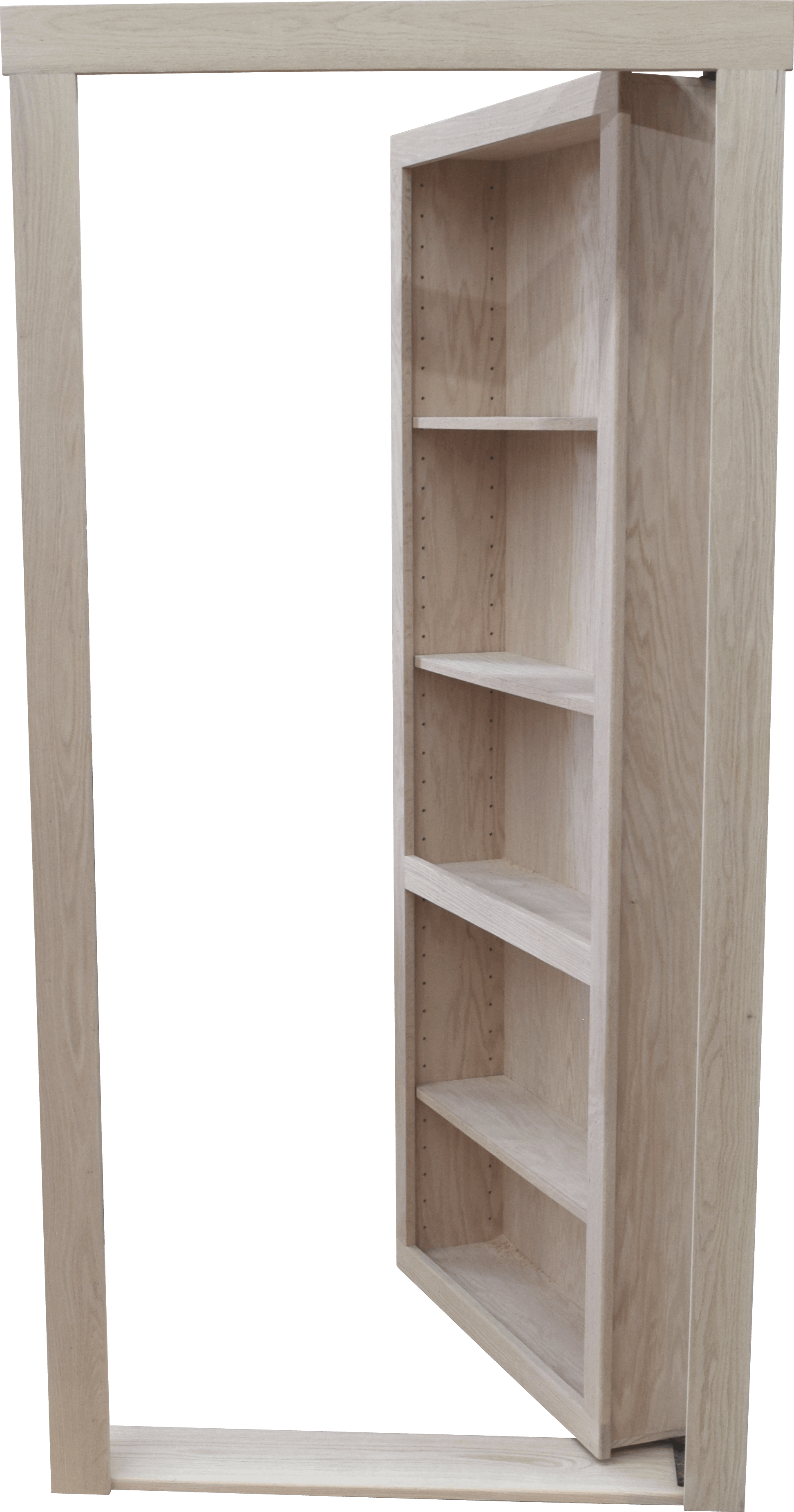 Red Oak Bookcase Door 36" x 80" In-Swing Right – Real Wood | Hide-A-Way ...