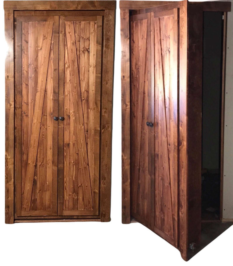Country Door Barn Doors on a Hidden Bookcase Door – Real Wood by Hide-A ...